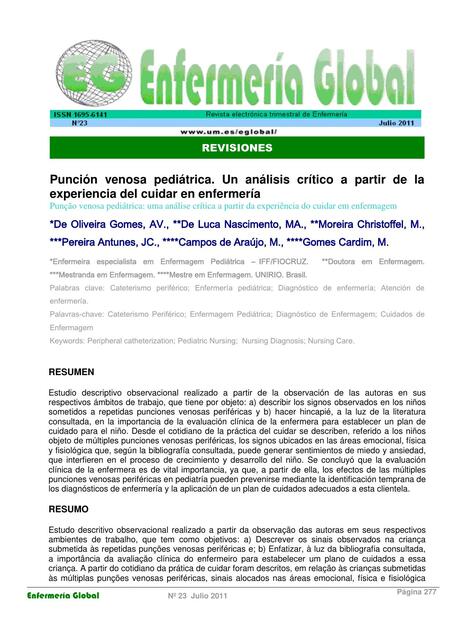 Punción Venosa | Enfermería | uDocz