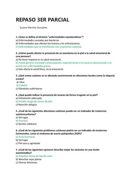 REPASO 3ER PARCIAL | Suzana Marinho | uDocz