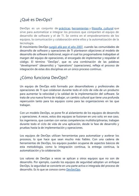 Qué es DevOps | Ingeniería de Software | uDocz