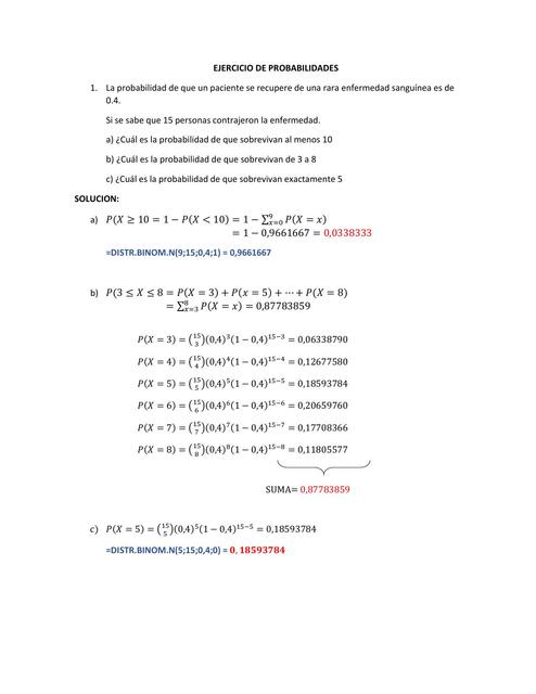 EJERCICIOS DE PROBABILIDADES | Sheila Rojas | uDocz