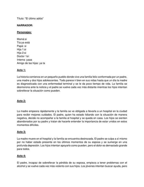 El Último Adiós | Renzo Plasencia | uDocz