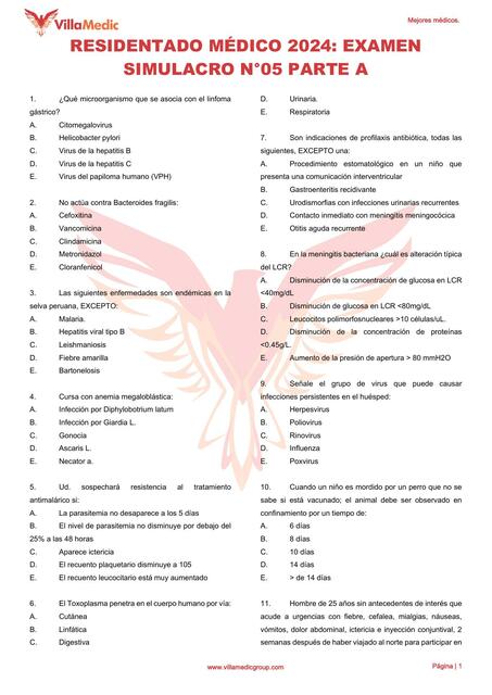 SIMULACROS Villamedic RM 2024 | uDocz