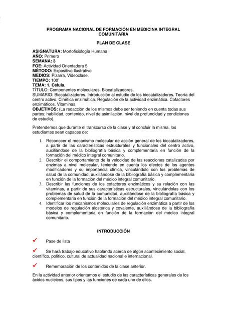 Morfo 1 ┃Biocatalizadores┃AO5 | Ysaac Garcia | uDocz