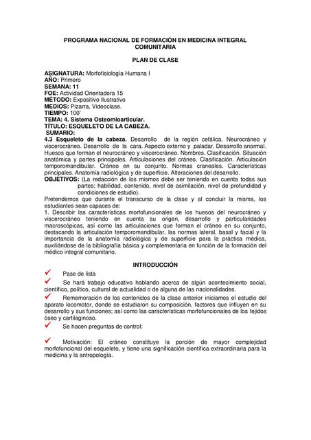 Morfo 1 ┃Esqueleto de la cabeza┃AO15 | Ysaac Garcia | uDocz