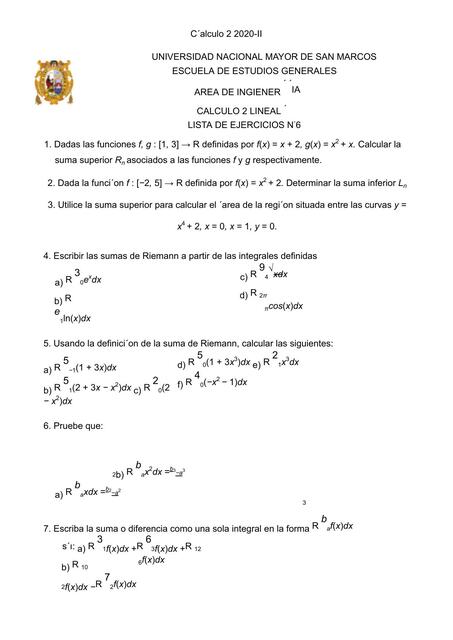 Ejercicios Cálculo Lineal | Material de Estudio de Administración de ...