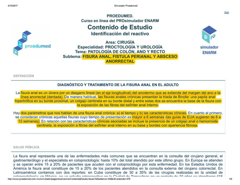 FISURA ANAL FISTULA PERIANAL Y ABSCESO ANORRECTAL | Ariel | uDocz