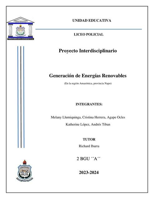 Proyecto Interdiciplinario5 | Agape Ocles | uDocz