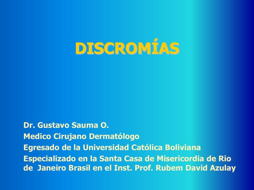 Discromías | NicoDr | uDocz