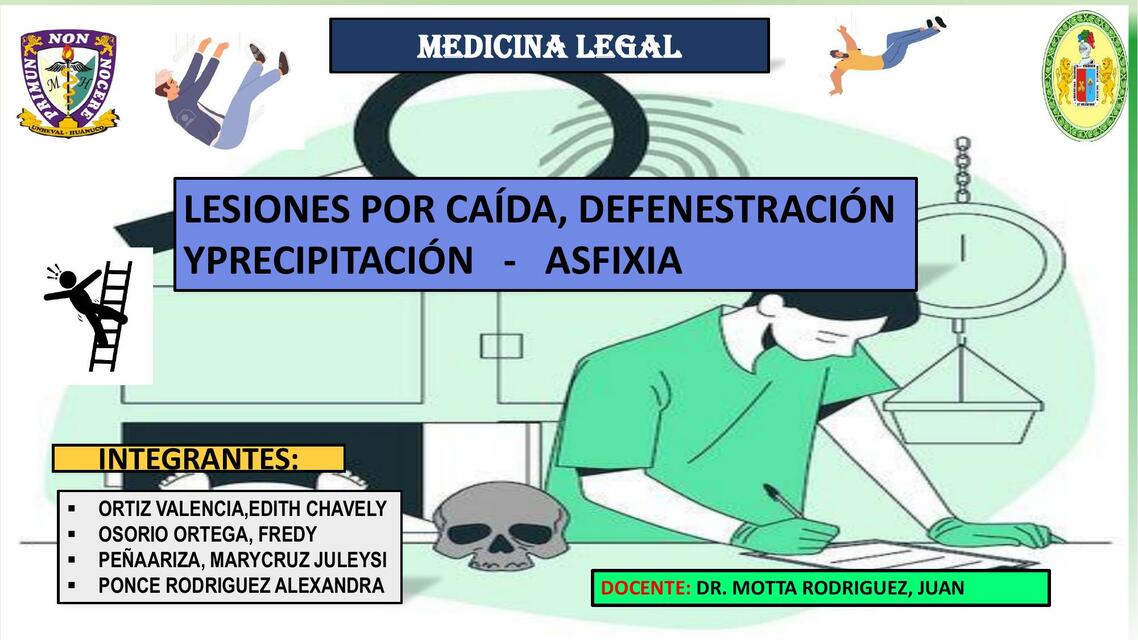 Lesiones por caída, defenestración y precipitación - asfixia | Mary | uDocz