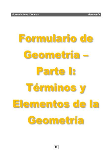 Geometría I - Términos y Elementos de la Geometría | Study Ingeniería ...