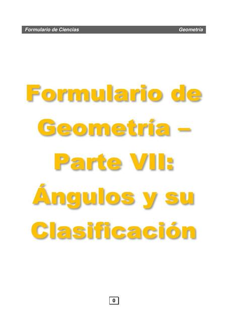 Geometría VII - Ángulos y su Clasificación | Study Ingeniería | uDocz