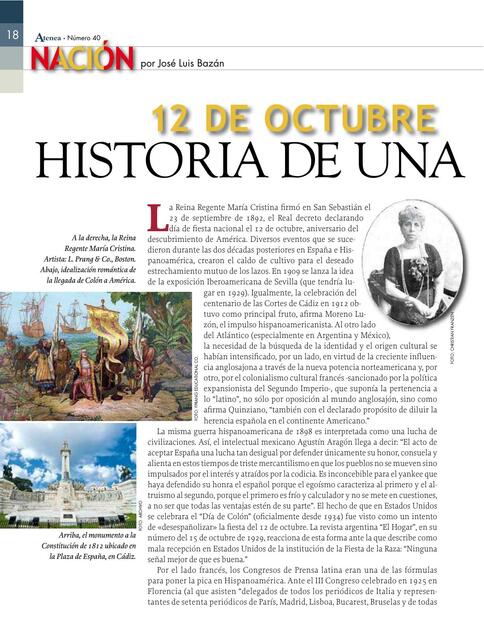 12 de octubre: Historia de una celebración | Mundo histórico | uDocz