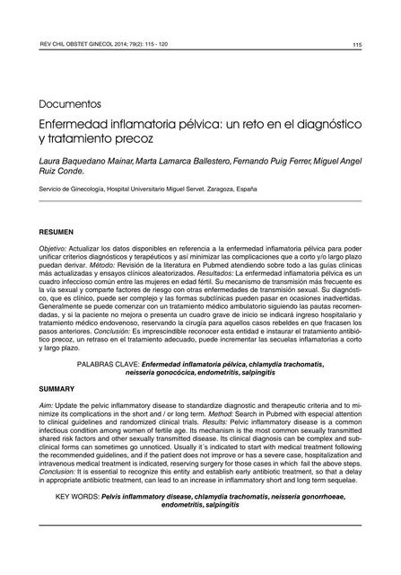 Enfermedad inflamatoria pélvica un reto en el diagnóstico y tratamiento precoz | Medicina ...
