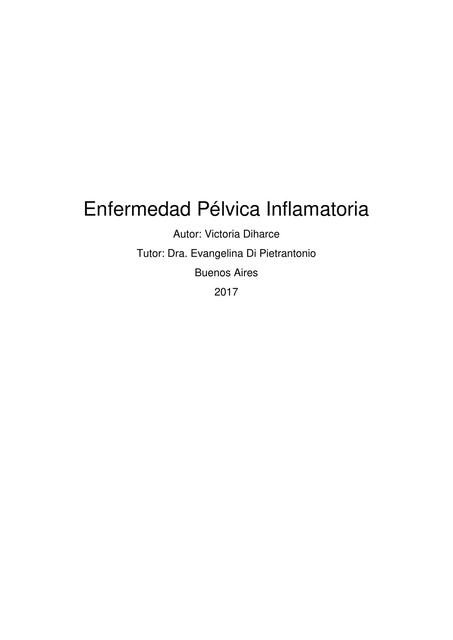 Enfermedad pélvica Inflamatoria | Medicina General 1 | uDocz
