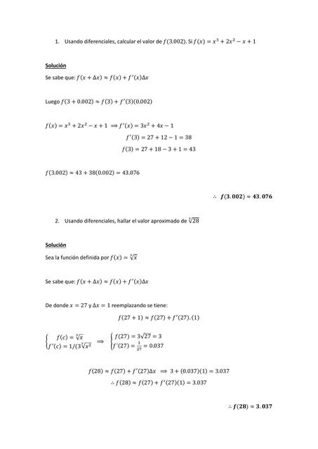 Ejercicios Diferenciales | Material de Estudio de Administración de Empresas | uDocz