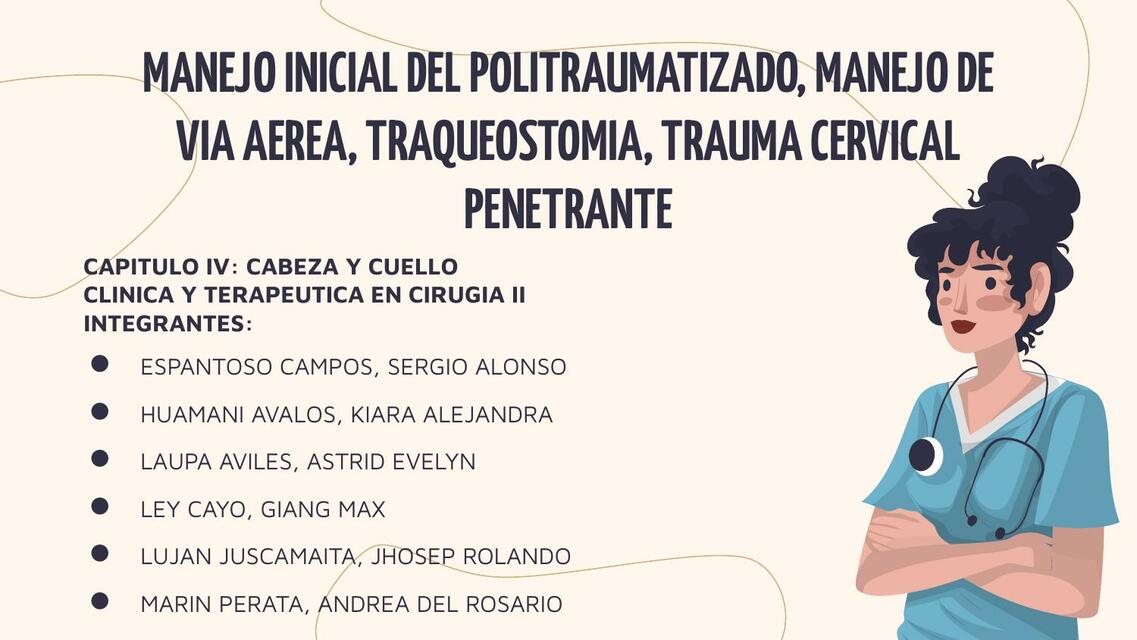 Manejo inicial del politraumatizado, manejo de vía aérea, traqueostomía ... Manejo inicial del politraumatizado, manejo de vía aérea, traqueostomía ...