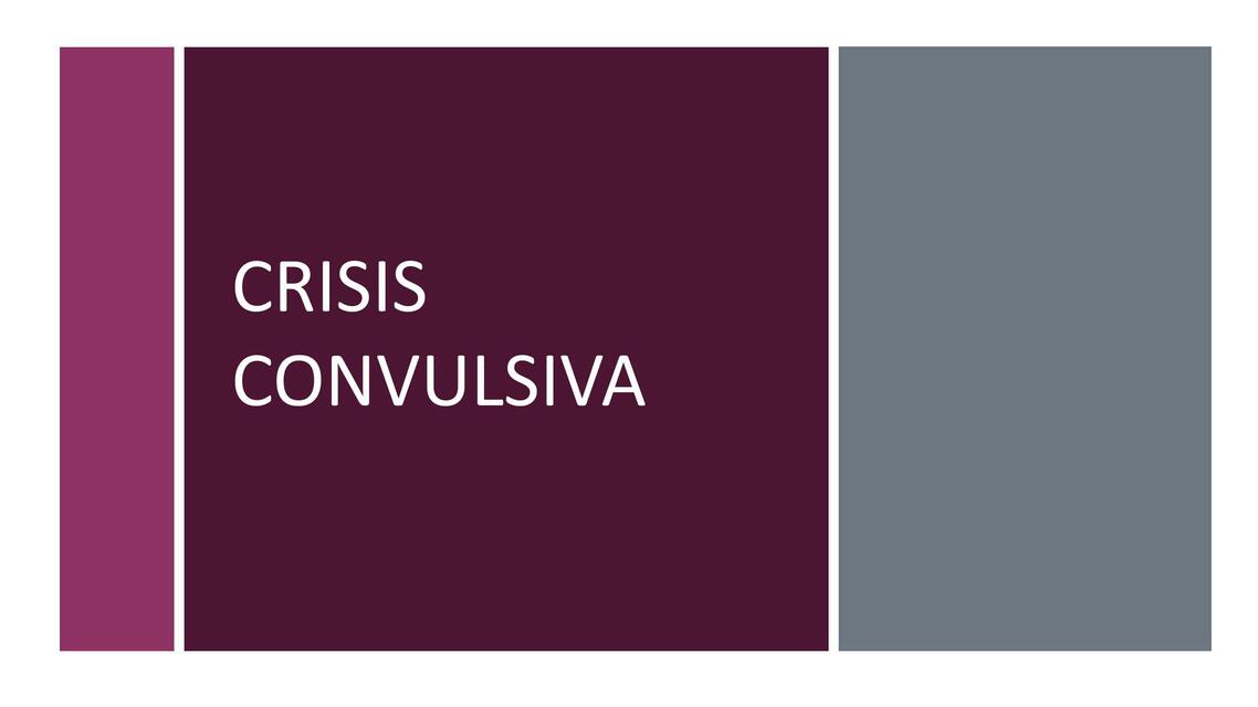 Crisis Convulsiva | Erica AF | uDocz