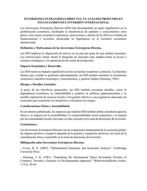 Flashcards de Inversiones Extranjeras Directas | Por Karla Y. Simental ...