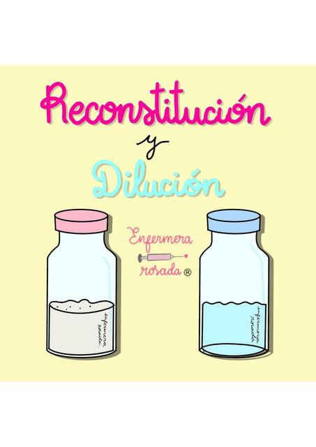 Reconstitución y Dilución | Enfermería | uDocz