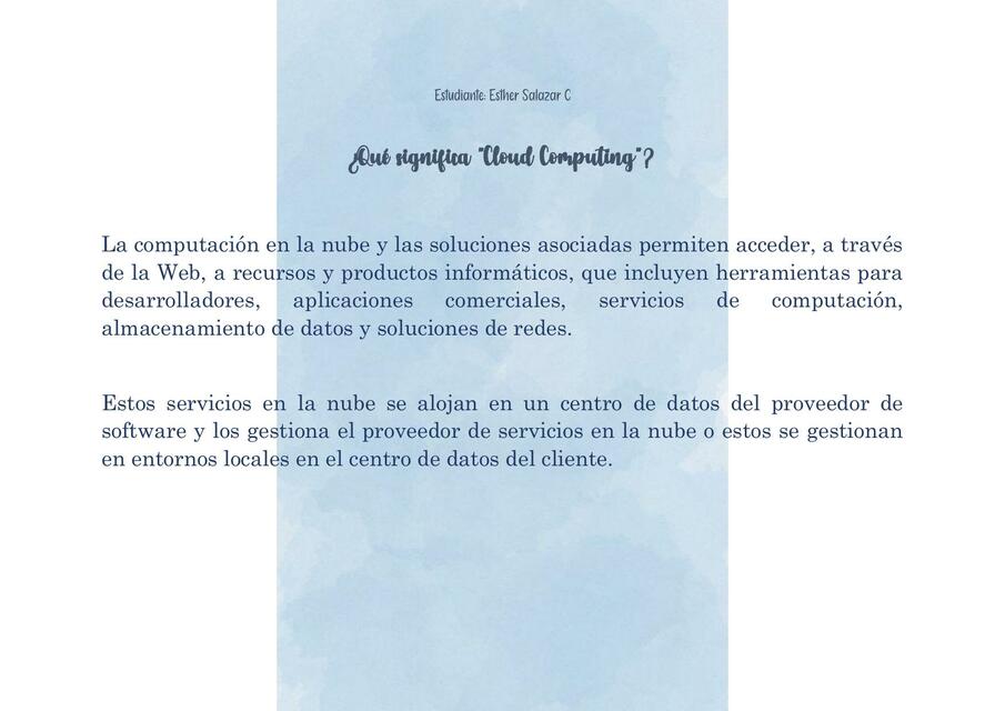 Qué significa Cloud Computing | developer.ishtar | uDocz