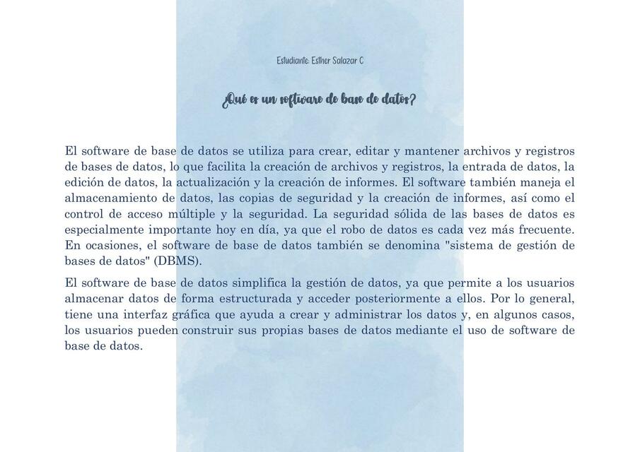 Qué es un software de base de datos | developer.ishtar | uDocz