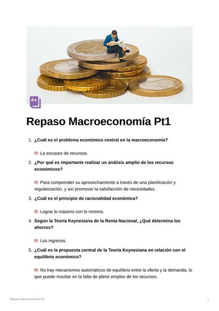 Repaso Macroeconomía Pt1 | Ana Sofía | uDocz