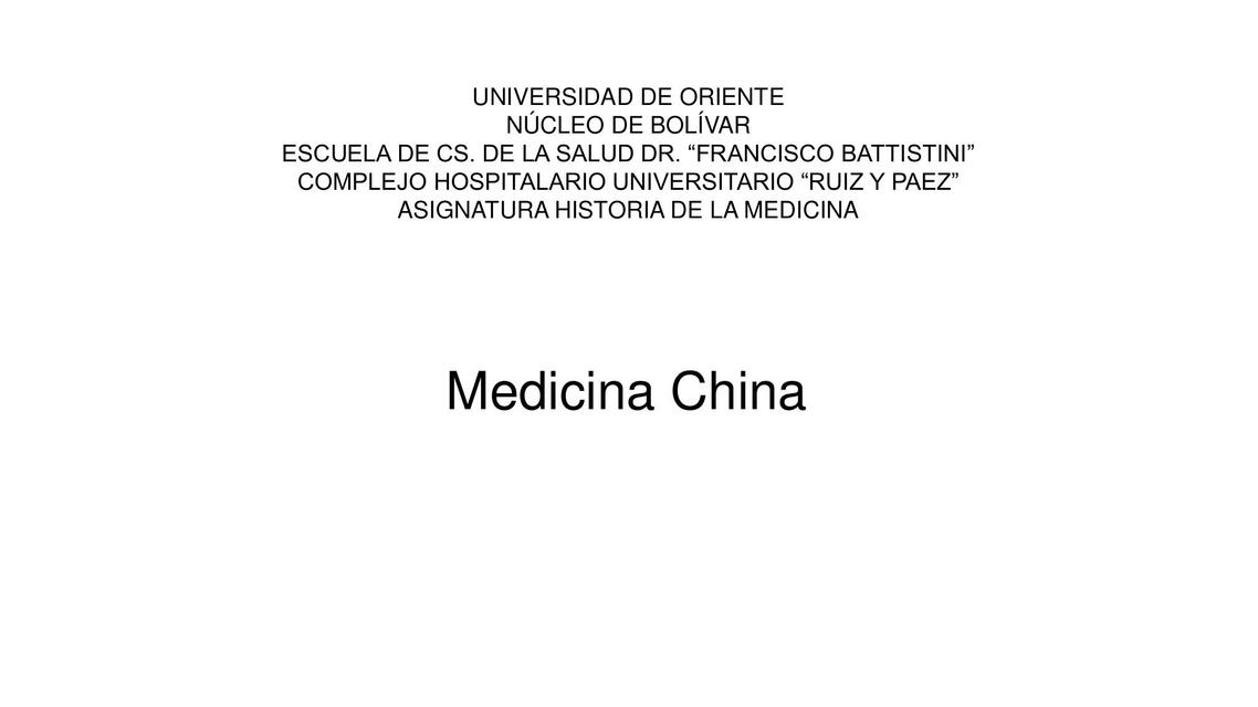 Medicina China | Morelia Centeno | uDocz