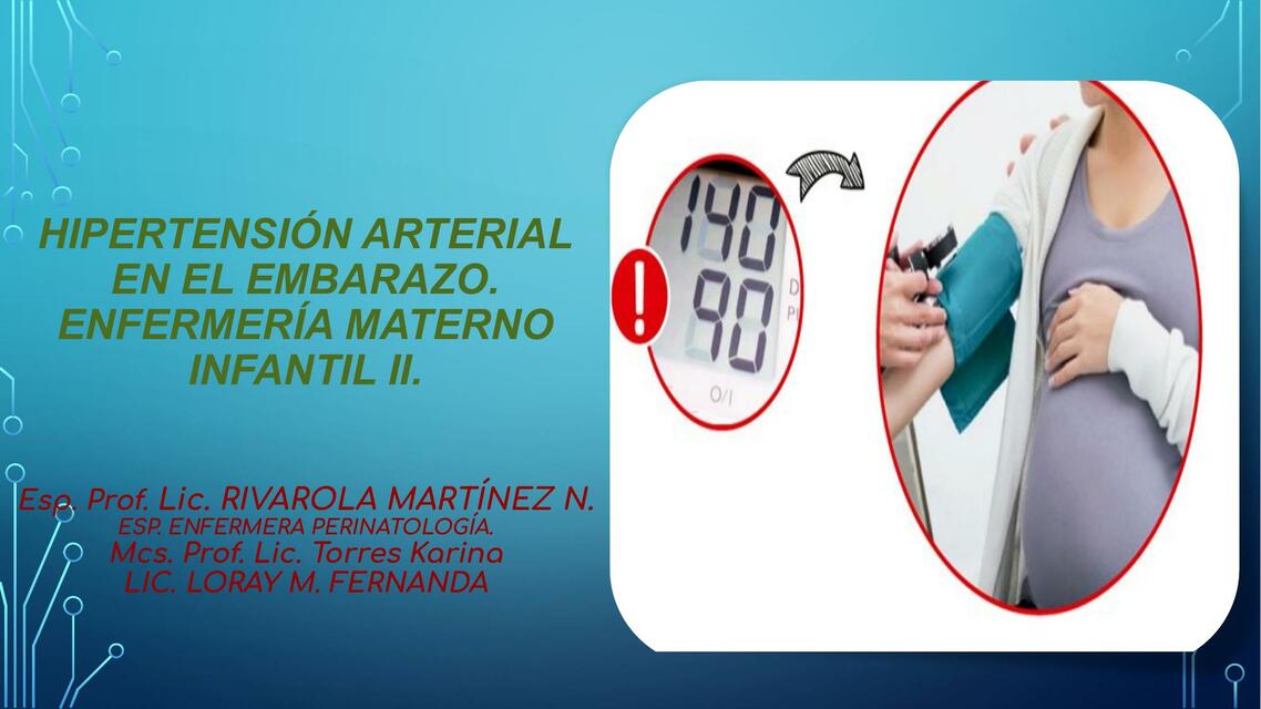 Hipertensión arterial en el Embarazo | Enfermería | uDocz