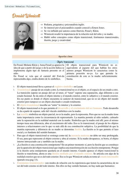 Donald Winnicott | Psicomatices | uDocz