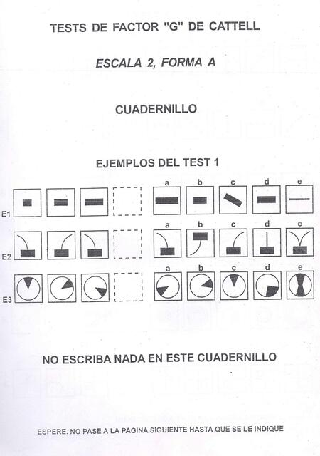 Test de factor G de Cattel | Claudia Herbas | Psicóloga | uDocz