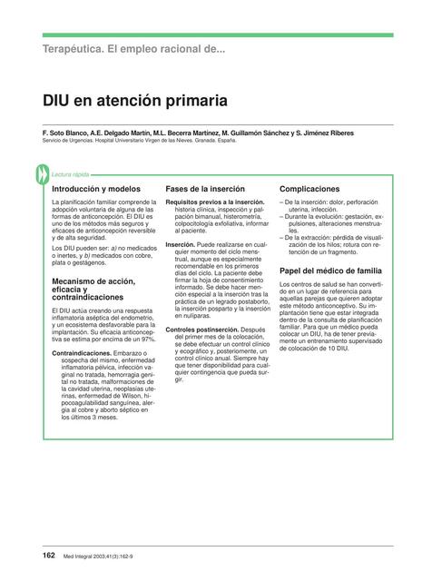 DIU en Atención Primaria | Alezka | uDocz
