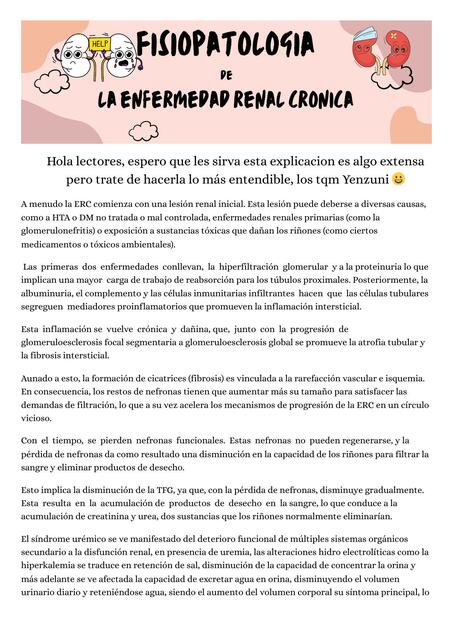 fisiopatologia de la enfermedad renal cronica | Yenzuni Abigail Castillo Garcia | uDocz