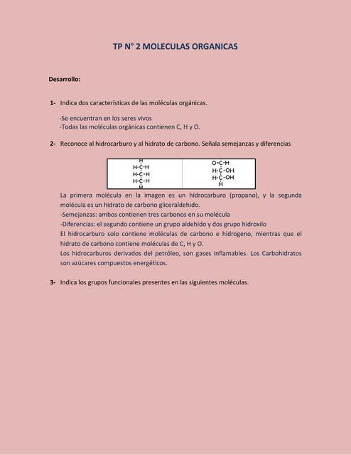 Moleculas organicas | Ana B. | uDocz
