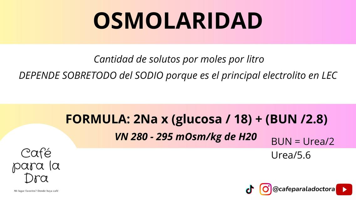 FORMULA OSMOLARIDAD | Dra. Baltodano | uDocz