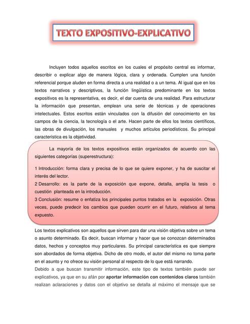 Caracteristicas De Textos Expositivos Explicativos Pdf - Infoupdate.org