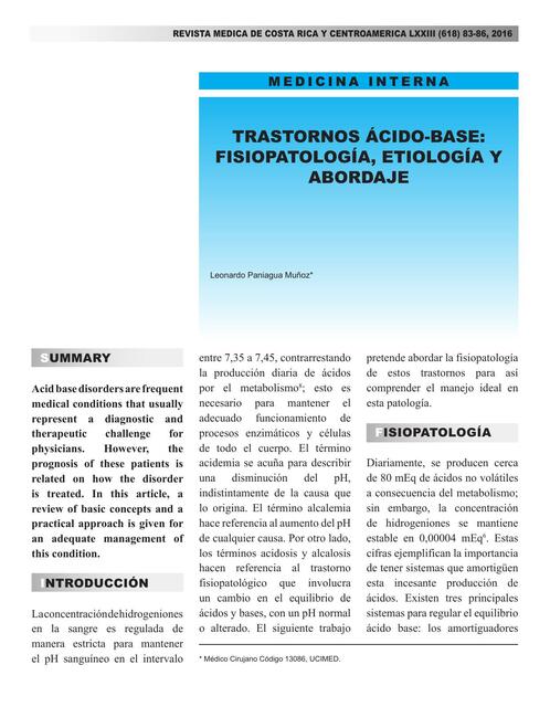 Trastornos Acido base | Liz Martínez | uDocz