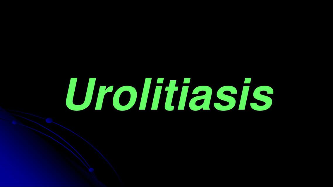 Urolitiasis Disfunción Eréctil y Patología Escrotal | Dra Monito | uDocz