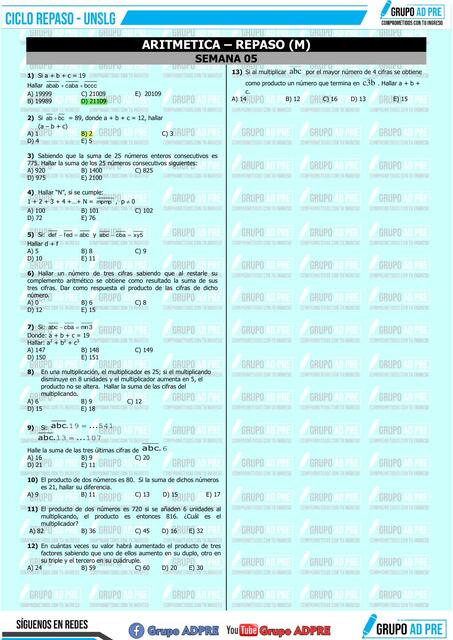 Repaso aritmética | tracy luz paredes ayauja | uDocz