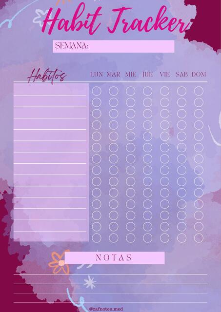 Habit tracker rose party | Yuleisy Roque Garcia | uDocz