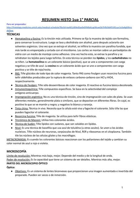 HIstologia parcial | 11111 | uDocz