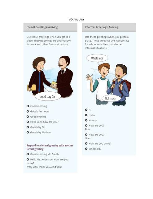 VOCABULARY INTRODUCING YOURSELF | k | uDocz