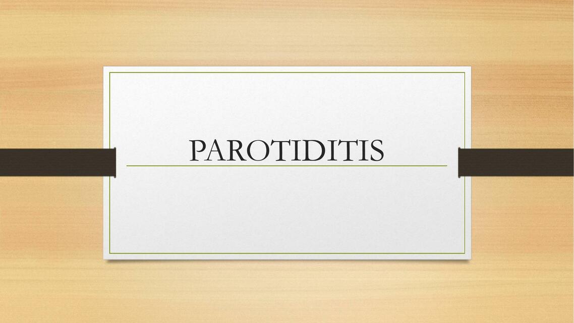 Parotiditis | Ediluis | uDocz