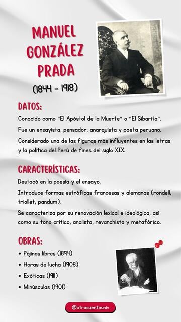 Biografía Manuel González Prada | Otra Cuenta Universitaria | uDocz