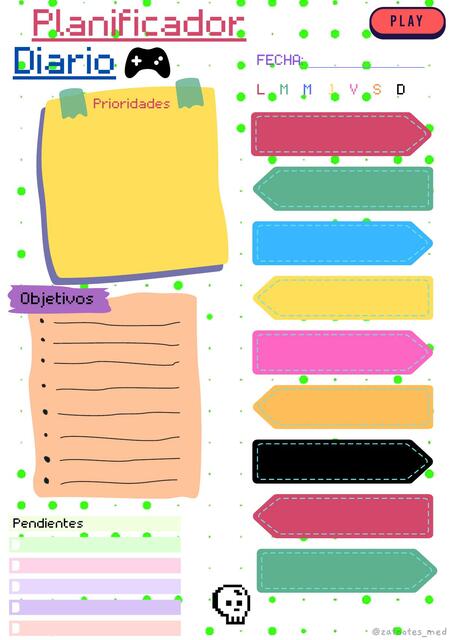 Planner diario game organizer | Yuleisy Roque Garcia | uDocz