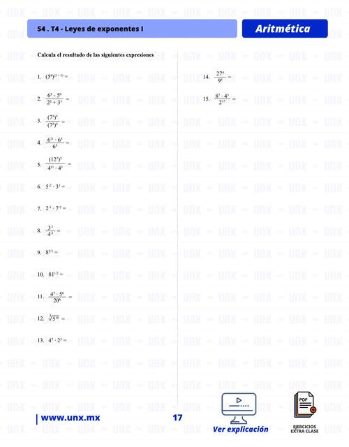 Leyes de Exponentes I | Bessy Marcela Murillo Aguirre | uDocz