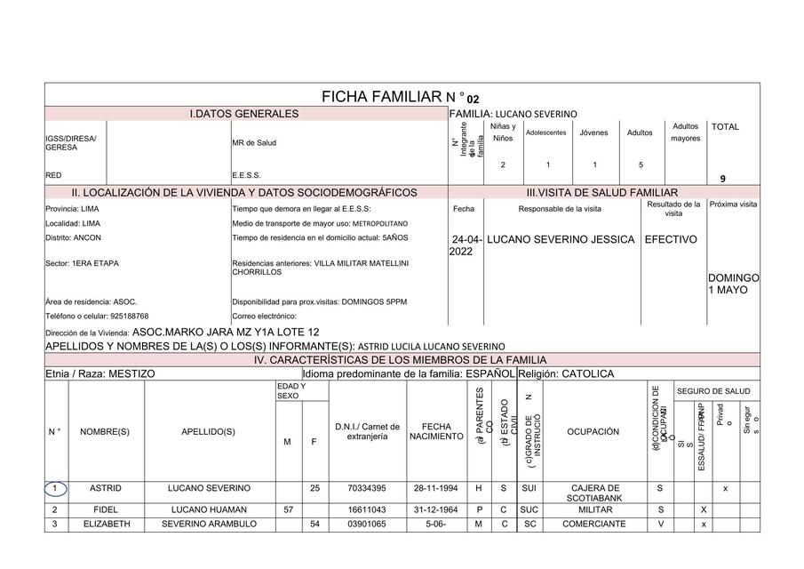 Ficha familiar | Henry Maldonado Gutiérrez | uDocz