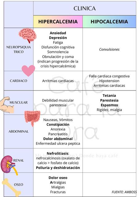 SEMIOLOGIA: HIPERCALCEMIA E HIPOCALCEMIA | Dra. Baltodano | uDocz