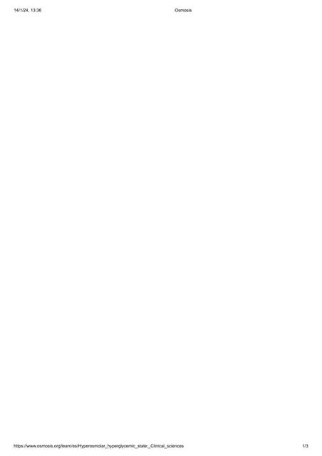 Estado Hiperosmolar- Ósmosis | Dra. Baltodano | uDocz