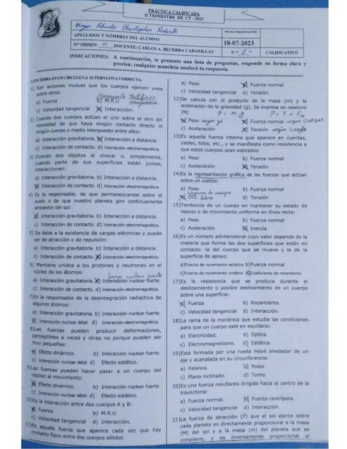 Practica Calificada física | Christopher Roberth Hoyos Abanto | uDocz