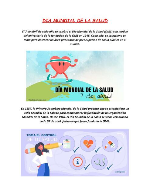 Día mundial de la salud | Christopher Roberth Hoyos Abanto | uDocz